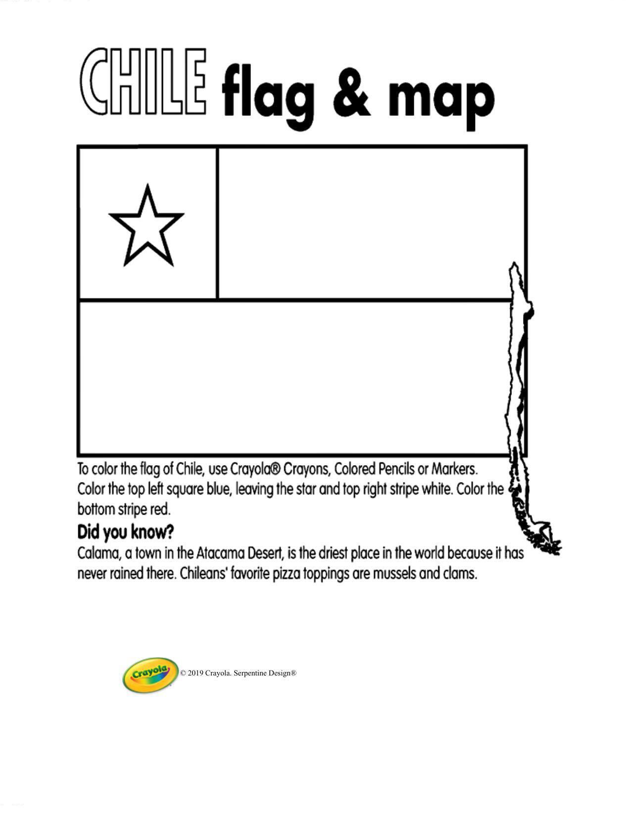 Crayola Canada | Chile Colouring Page